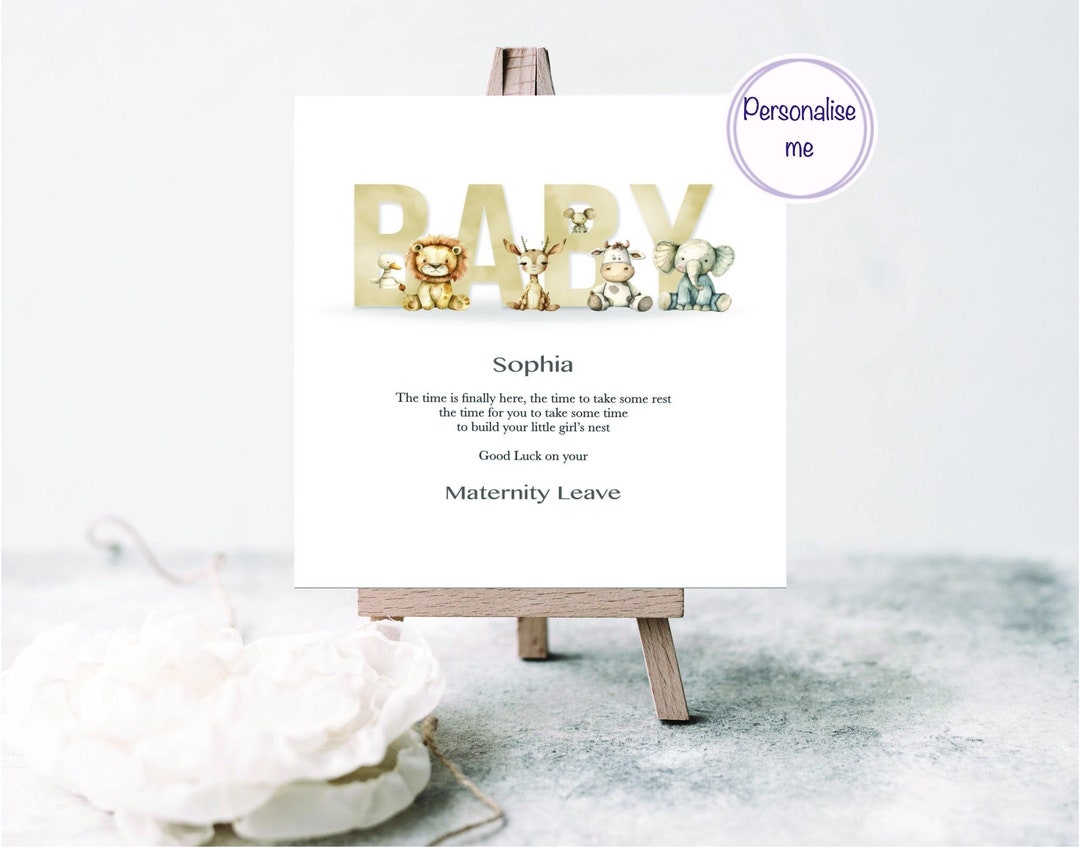 Maternity Leave Good Luck Card, Card for Maternity Leave, Leaving for a ...