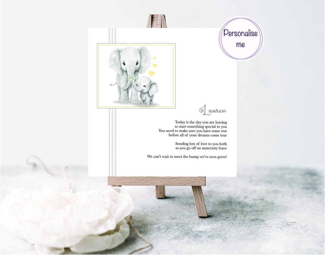 Maternity Leave Good Luck Card, Leaving Card, Leaving to Have a Baby ...