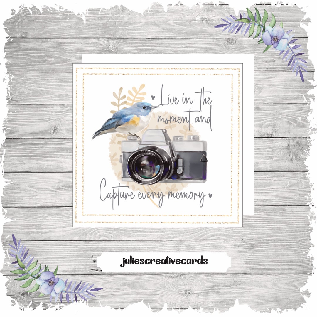 Camera and Bird Greeting Card: Capture Every Memory - Etsy
