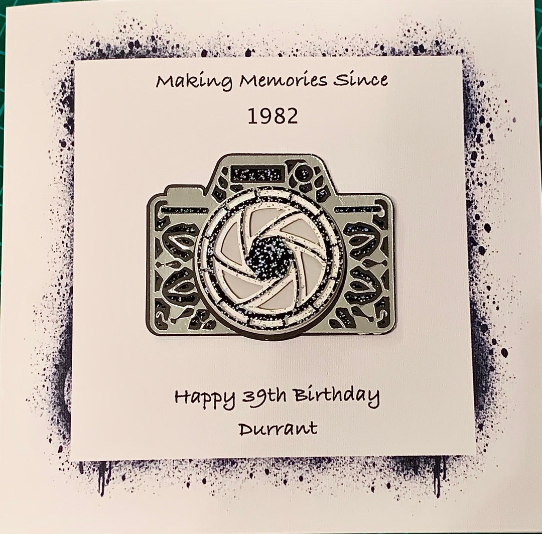 Handmade Birthday Card for a Camera Enthusiast, Layered Cut Camera With ...