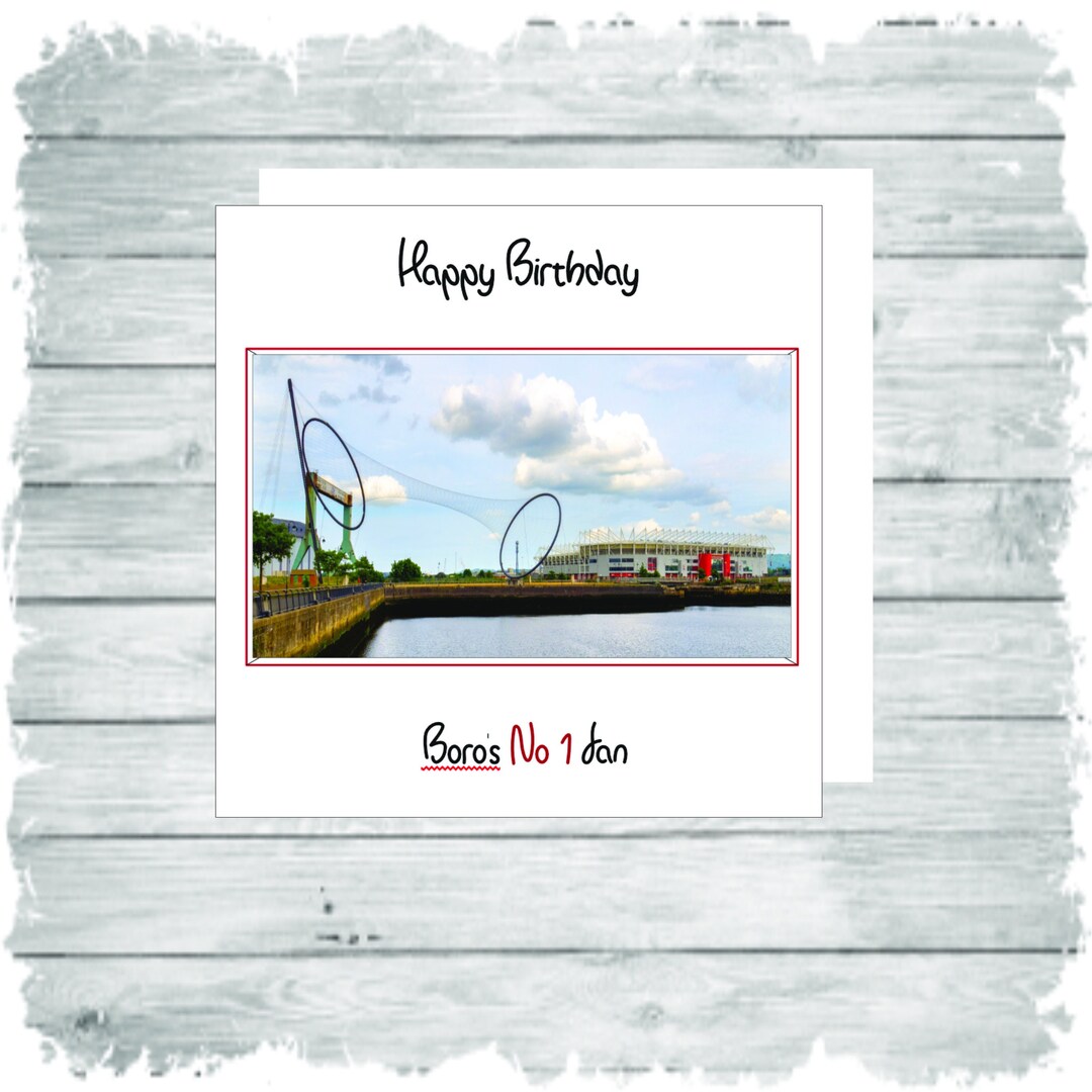 Handmade Birthday Card for a Boro Fan Middlesbrough FC - Etsy UK