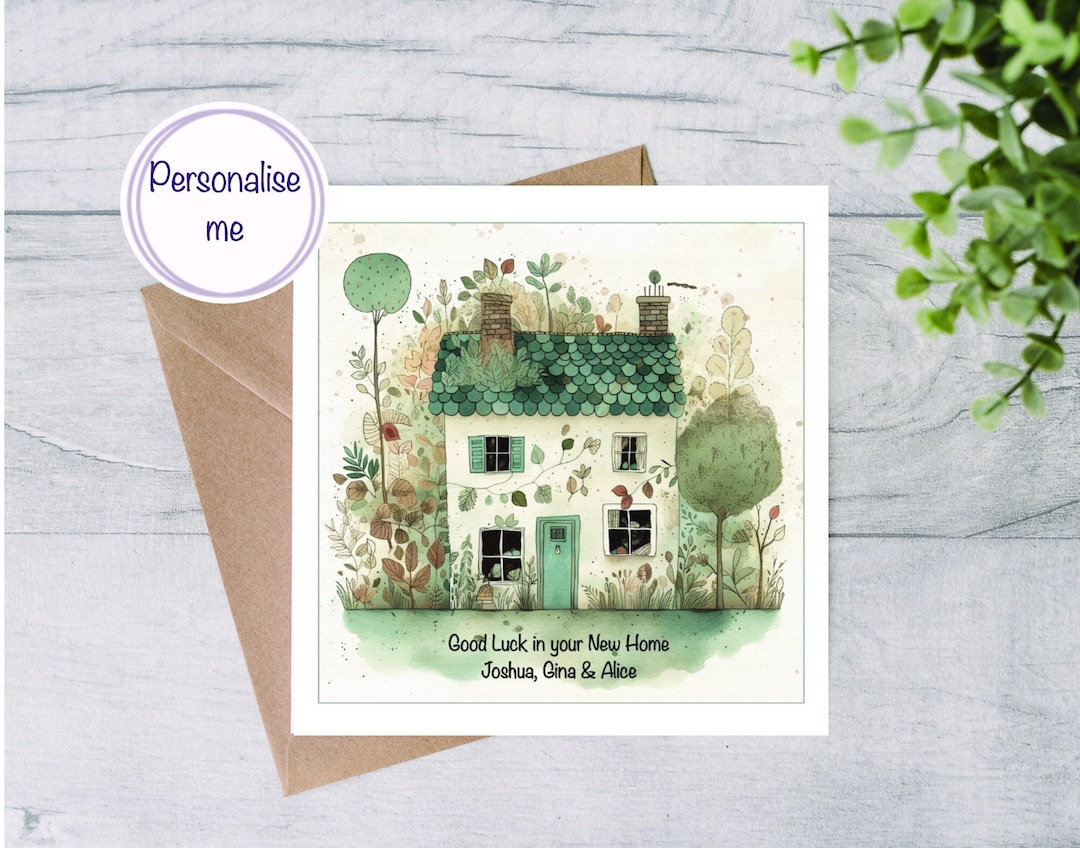 Personalised New Home Card, Whimsical Card for New House, You've Just ...