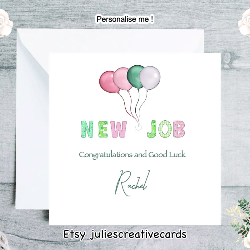 New Job Card - Etsy