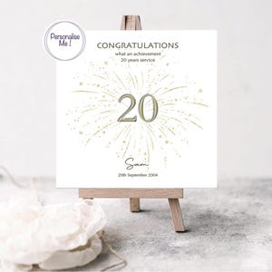 Personalized Work Anniversary Card, Employee Appreciation Gift - Etsy ...