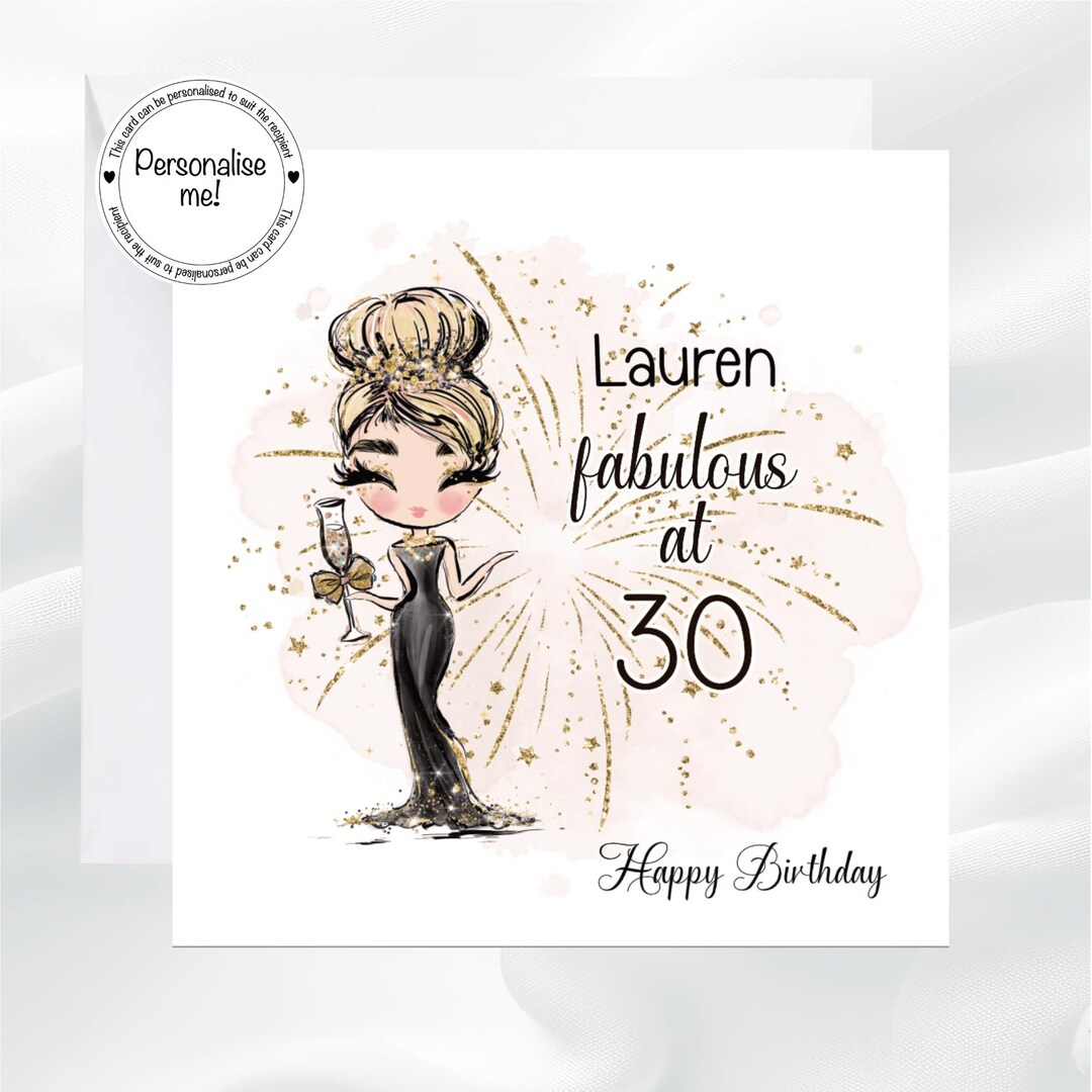 Glamour Card for 40th Birthday, Fabulous at 40 for Bestie, Fabulous at ...