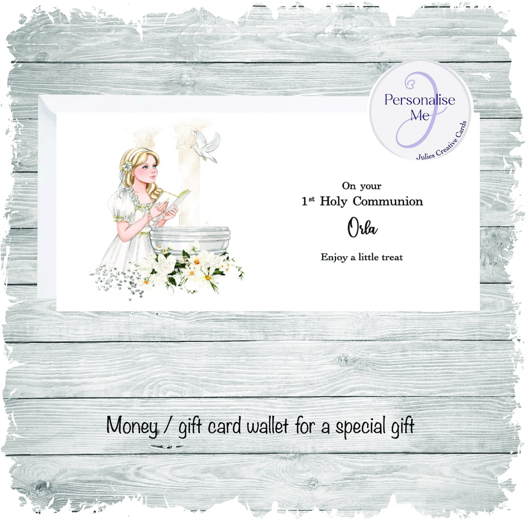 Personalized First Holy Communion Money Wallet Gift Card - Etsy
