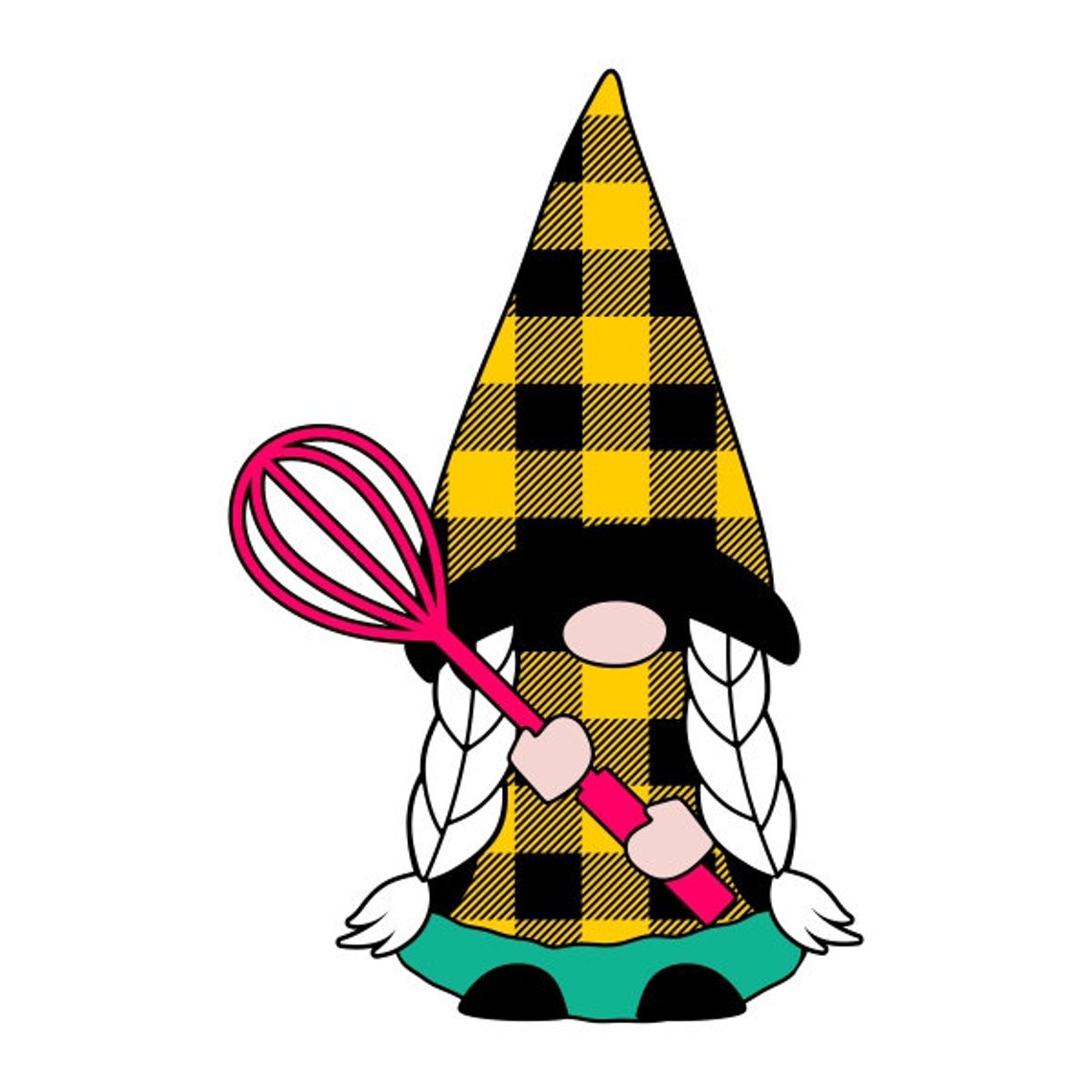 Female Gnome Holding Cooking Utensils Cuttable Design SVG PNG - Etsy