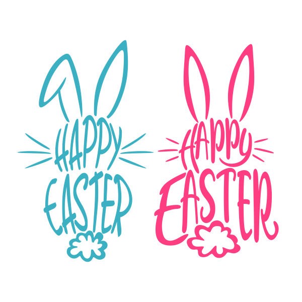 Happy Easter Bunny Cuttable Design SVG PNG DXF & eps Designs | Etsy