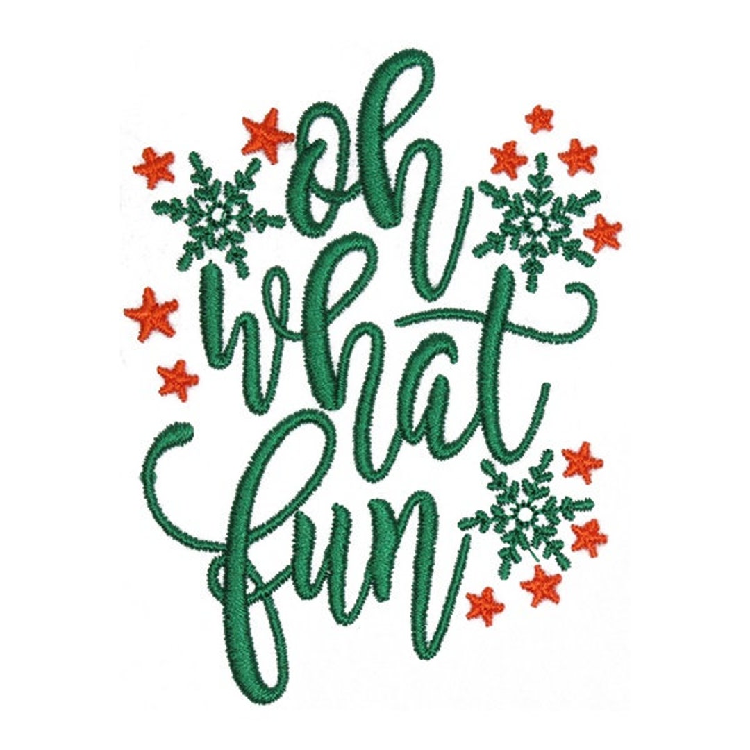 Oh What Fun Embroidery Design Instant Download PES DST - Etsy