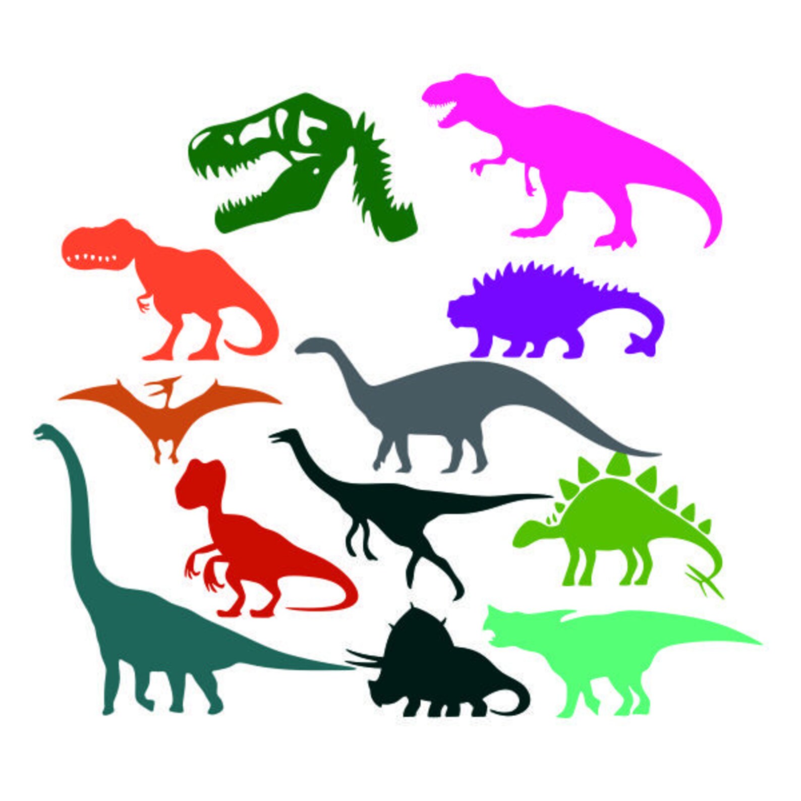 Dinosaur Pack Cuttable Design SVG PNG DXF & Eps Designs Cricut - Etsy