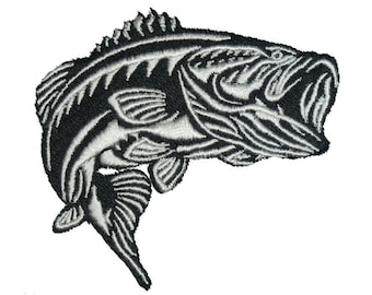 Fish Trout Bass Mini Fill Stitch Machine Embroidery Design - Etsy