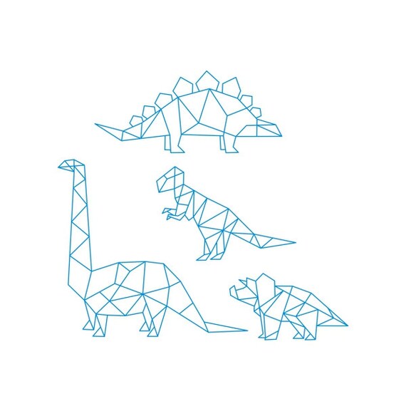 Geometric Dinosaur Cuttable Design SVG PNG DXF & eps Designs | Etsy