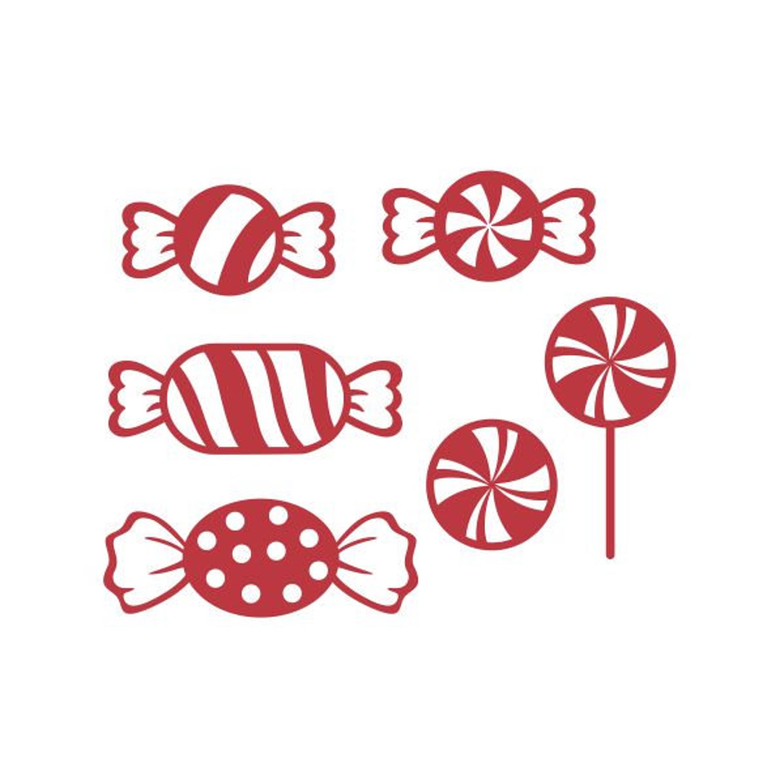 Paquete de caramelo de menta de Navidad diseño cortable SVG - Etsy España