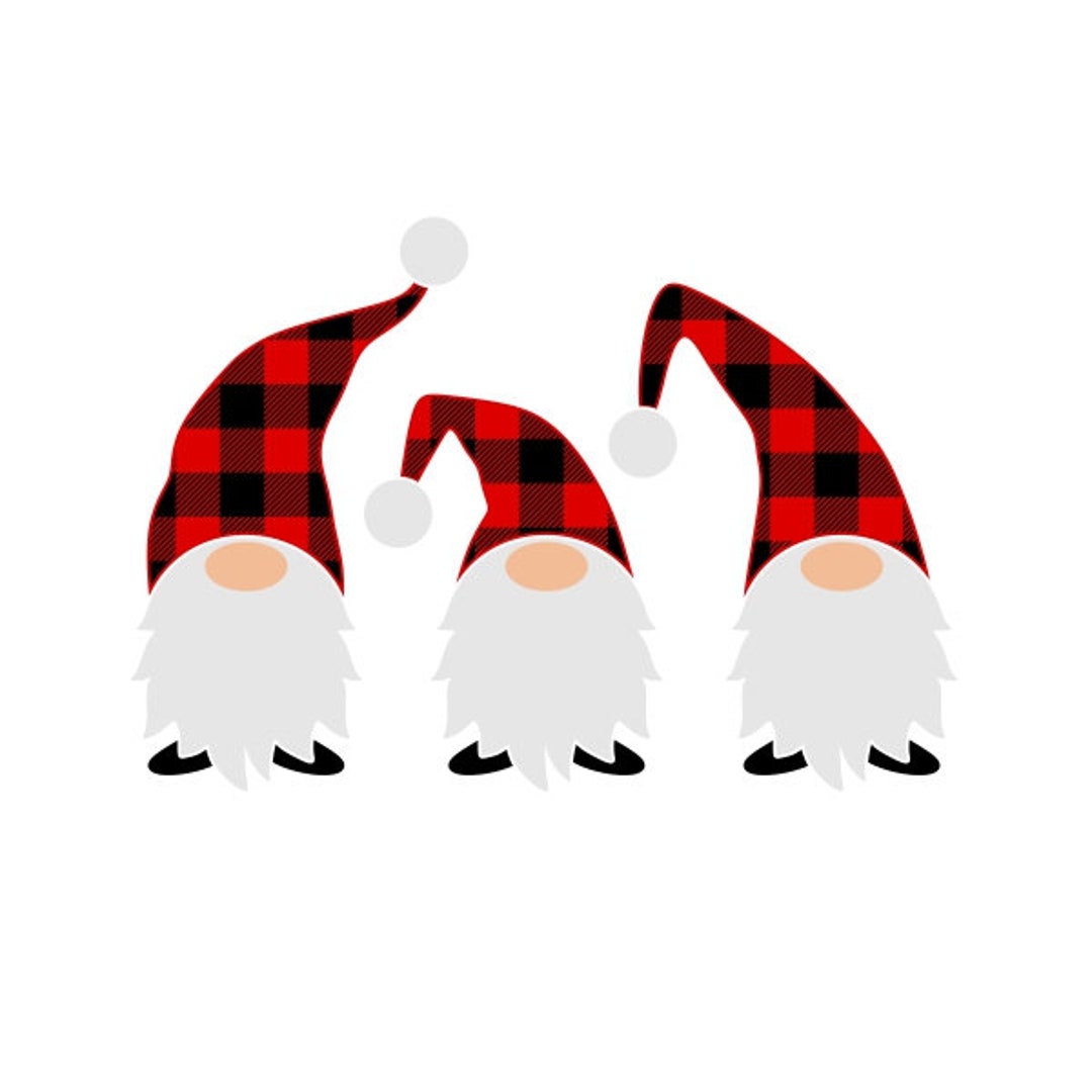 Gnome Plaid Cuttable Design SVG PNG DXF & Eps Designs Cricut Cameo File ...