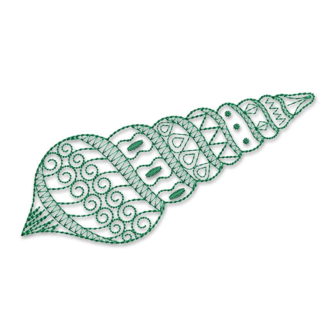 Pattern Seashell 4 Sketch Embroidery Designs. Beach, Sea or Ocean ...