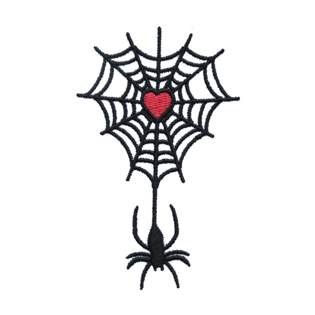 Spider Web Heart Embroidery Design Instant Download PES DST - Etsy Canada