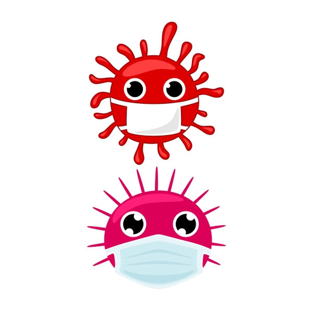 Germ With Mask Cuttable Design SVG PNG DXF & Eps Designs Cricut Cameo ...