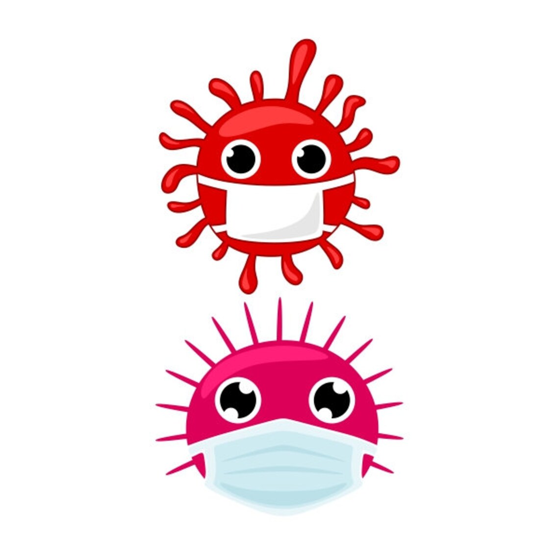 Germ With Mask Cuttable Design SVG PNG DXF & Eps Designs - Etsy