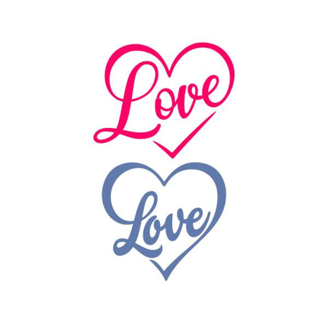 Love Heart Decal Cuttable Design SVG PNG DXF & Eps Designs Cricut Cameo ...