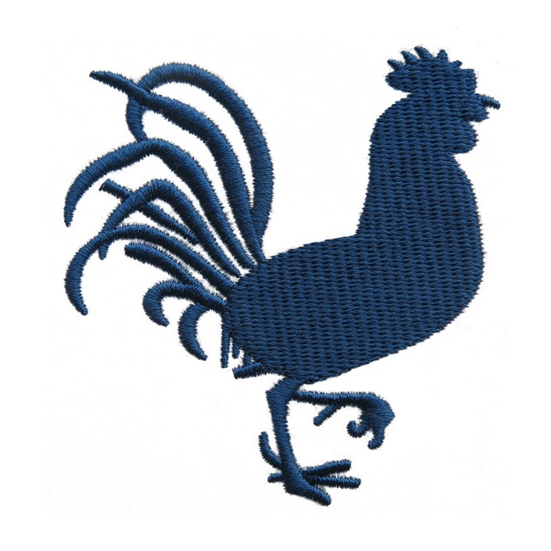Rooster Silhouette PES DST Machine Embroidery Instant Download Digital ...