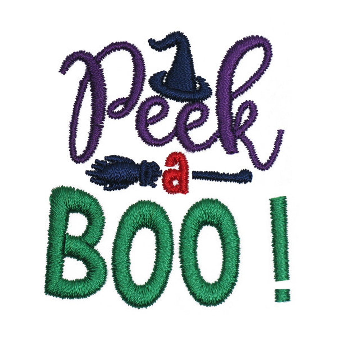 Peek a Boo Embroidery Design Instant Download PES DST - Etsy