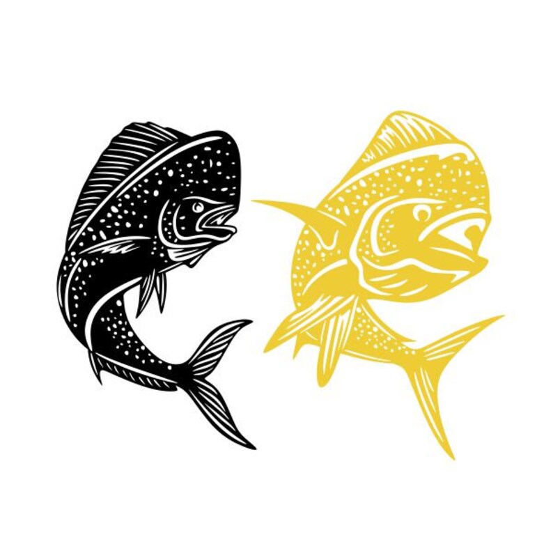 Mahi Fish Cuttable Design SVG PNG DXF & Eps Designs Cricut - Etsy