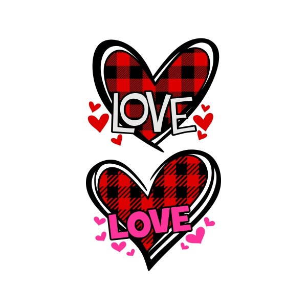 Buffalo Plaid Heart Cuttable Design SVG PNG DXF & Eps Designs - Etsy