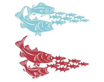 Fish Cuttable Design SVG PNG DXF & Eps Designs Cameo File Silhouette - Etsy
