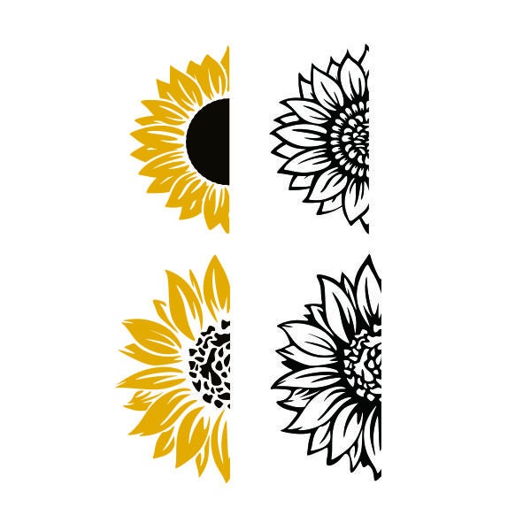 Sunflower Cuttable Design SVG PNG DXF & Eps Designs Cricut - Etsy