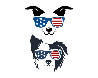 Dog Usa Flag Cuttable Design SVG PNG DXF & Eps Designs Cameo File ...