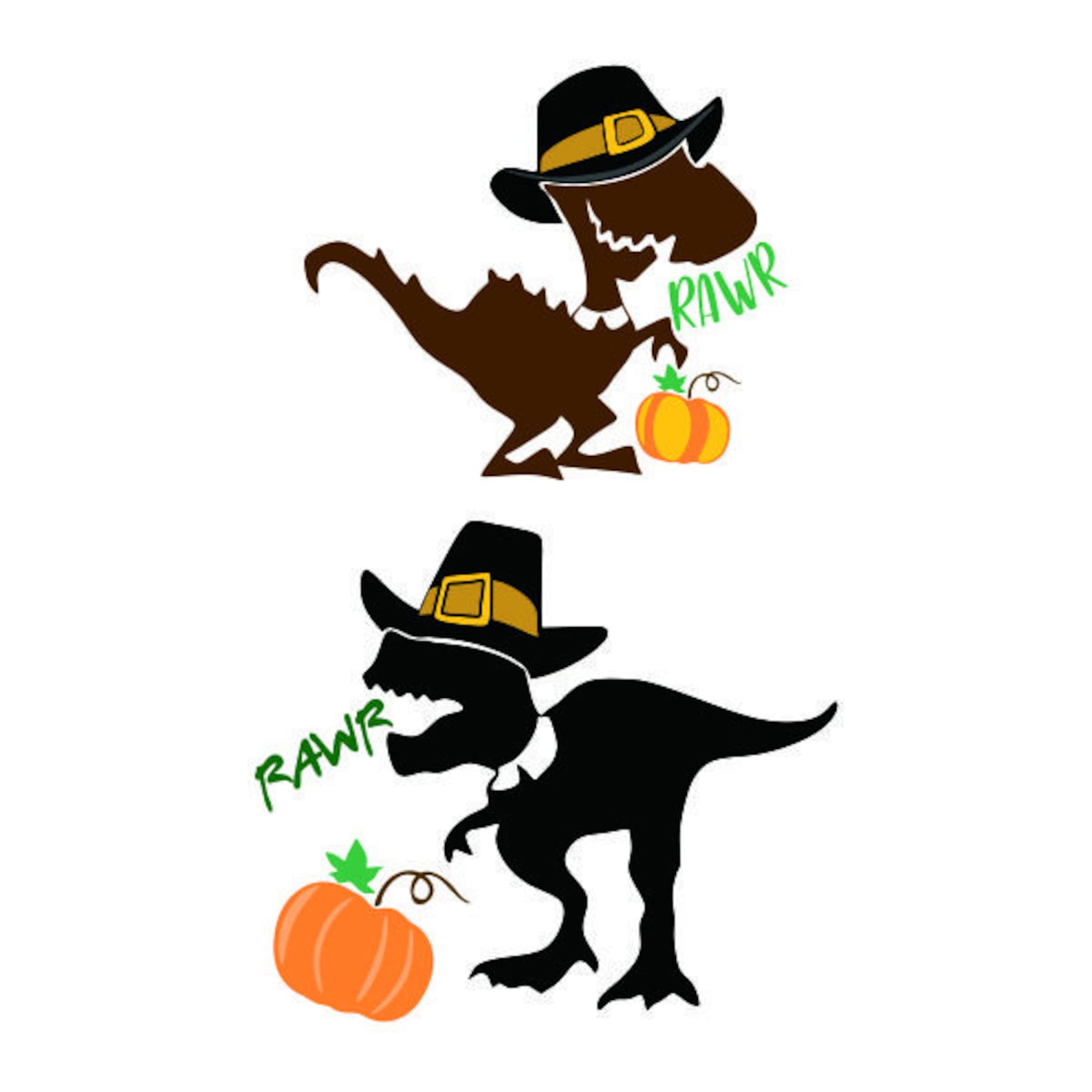 Thanksgiving Dinosaur Pilgrim Cuttable Design SVG PNG DXF & - Etsy Sweden