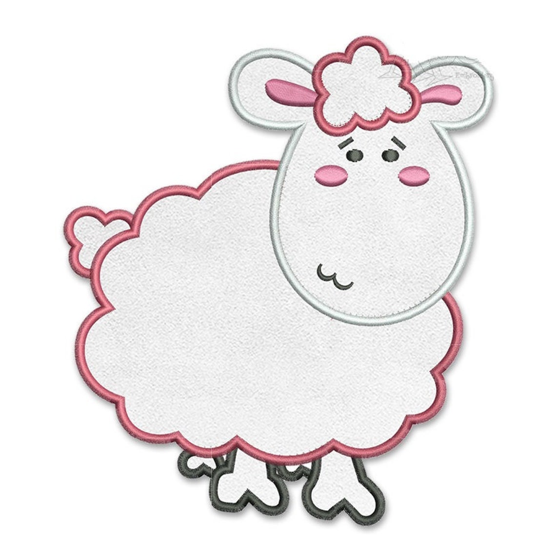 Cute Sheep Lamb Applique PES DST Machine Embroidery Instant - Etsy UK