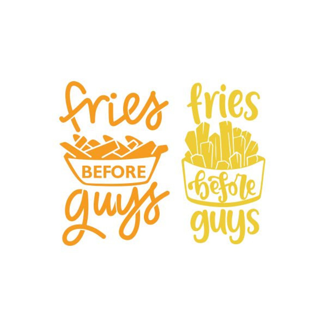 Fries Guys Cuttable Design SVG Cut File Designs - Etsy