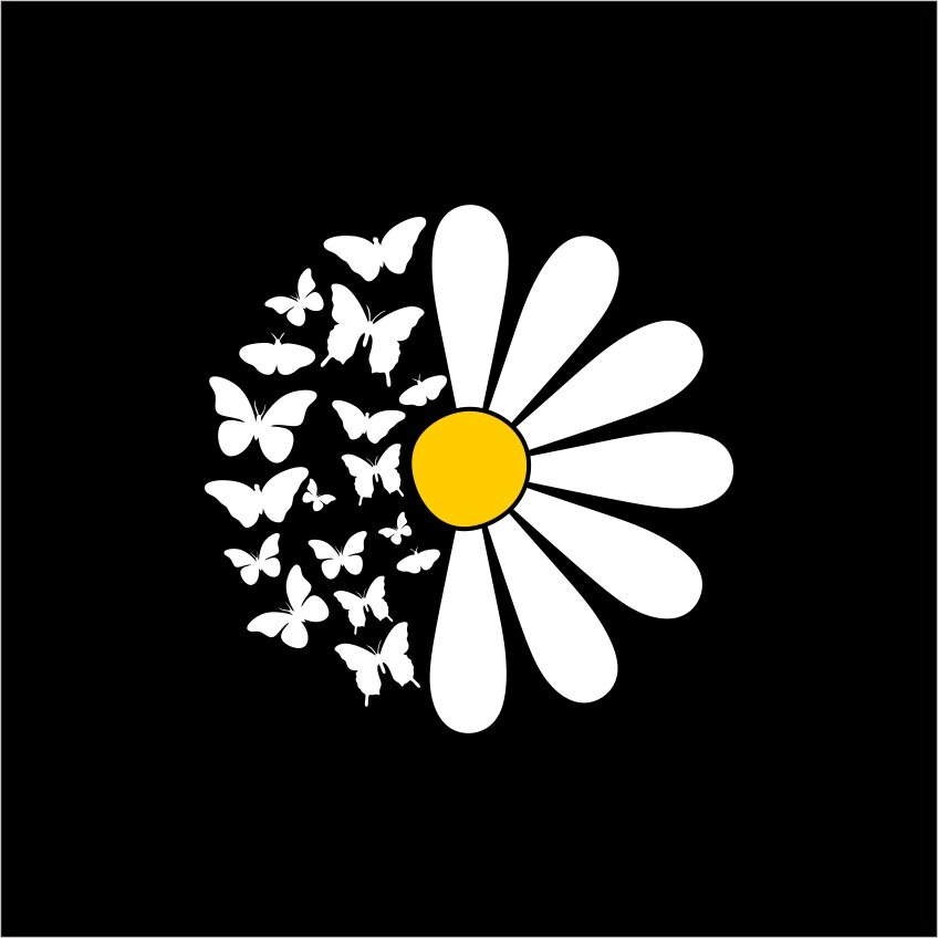 Daisy Butterfly Pack Cuttable Design SVG PNG DXF & Eps Designs | Etsy