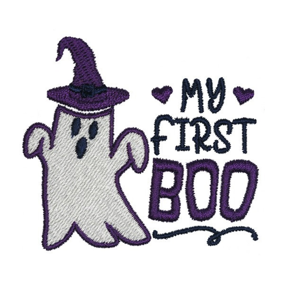 My First Boo Embroidery Design Instant Download PES DST - Etsy