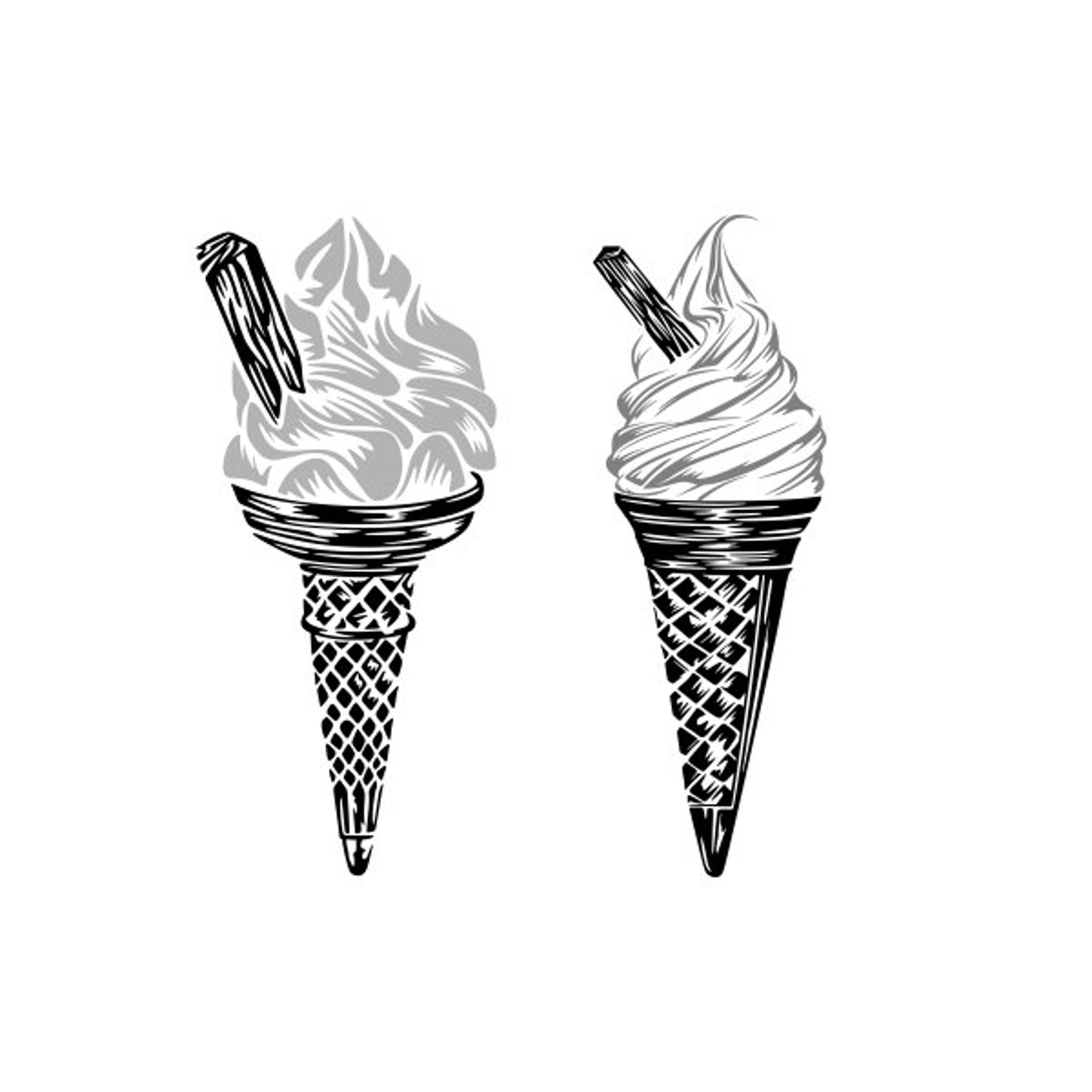 Ice Cream Cuttable Design SVG PNG DXF & Eps Designs Cricut - Etsy