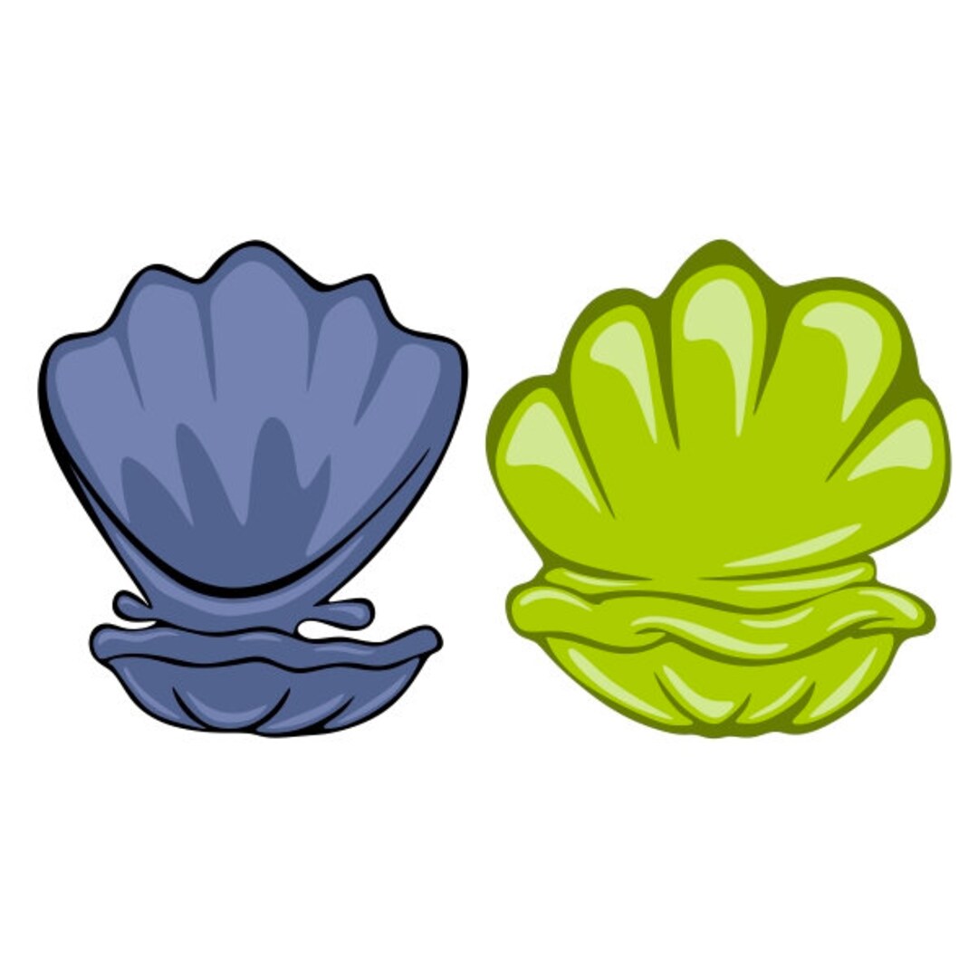 Clam Shell Cuttable Design SVG PNG DXF & Eps Designs Cricut Cameo File ...