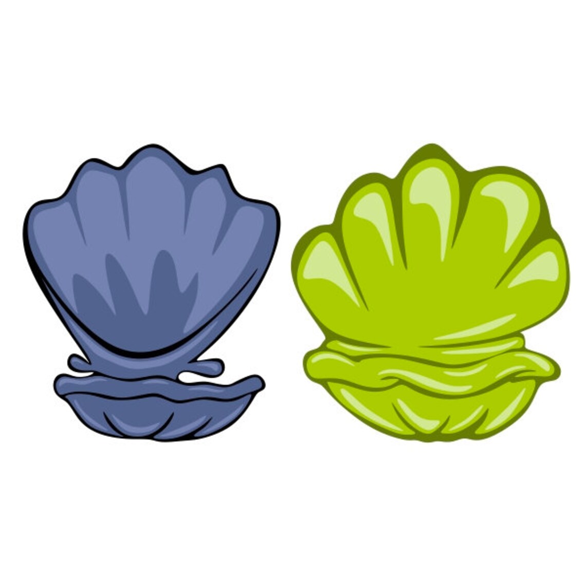 Clam Shell Cuttable Design SVG PNG DXF & Eps Designs Cricut | Etsy