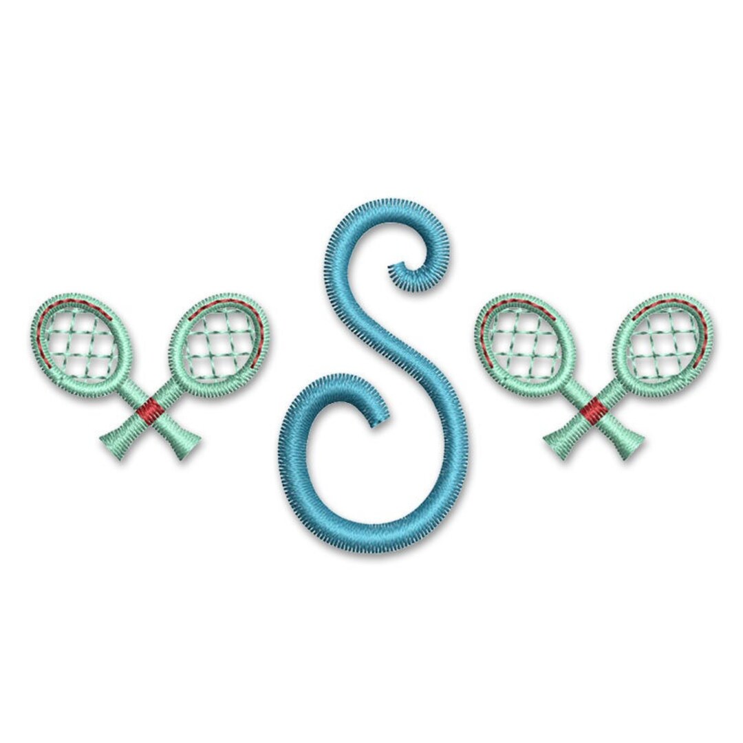 Tennis Racket Machine Embroidery Design PES DST Instant Download - Etsy