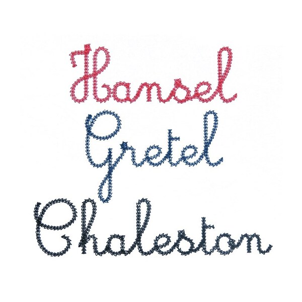 Chain Stitch Embroidery Font - Etsy