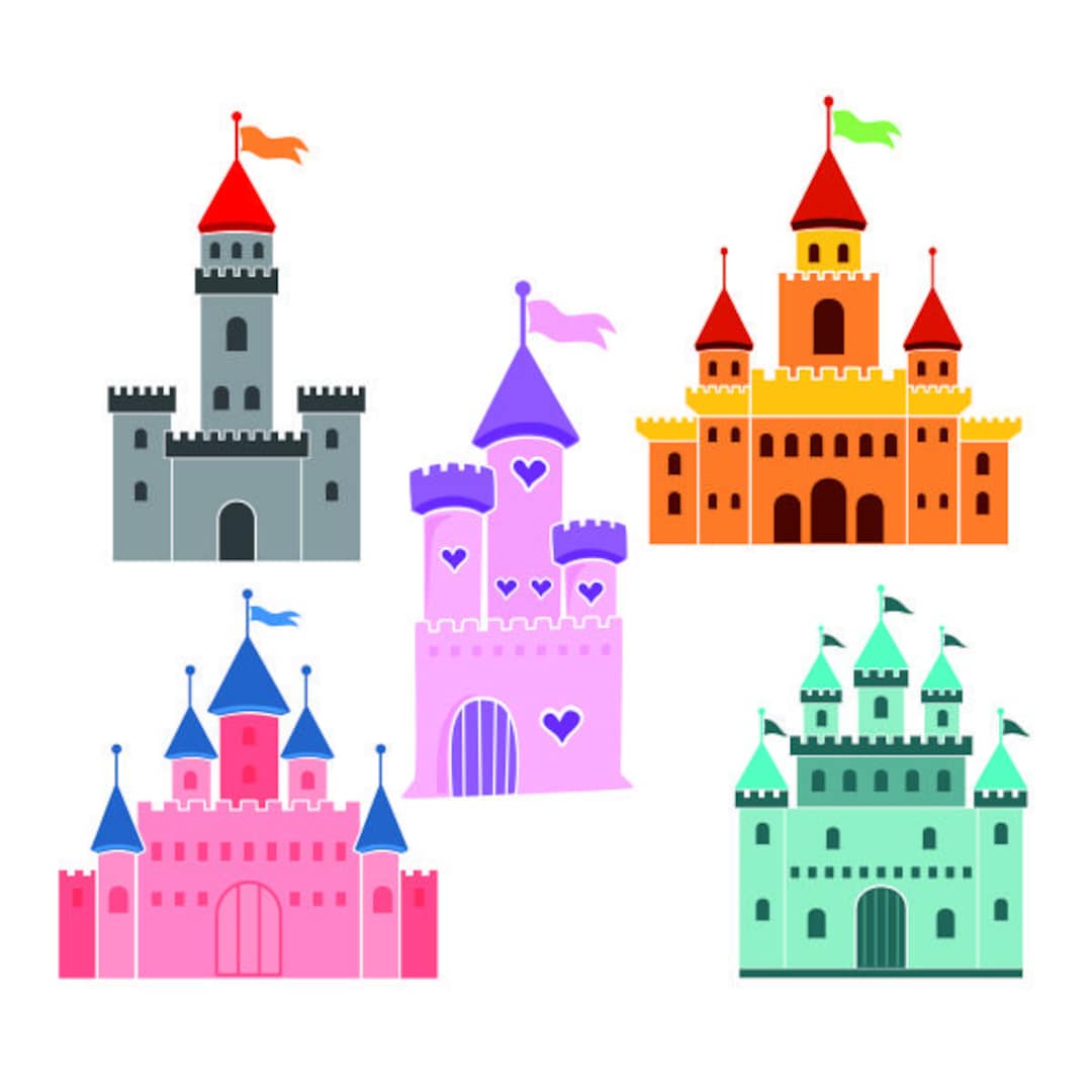 Castle Pack Cuttable Design SVG PNG DXF & Eps Designs Cricut Cameo File ...