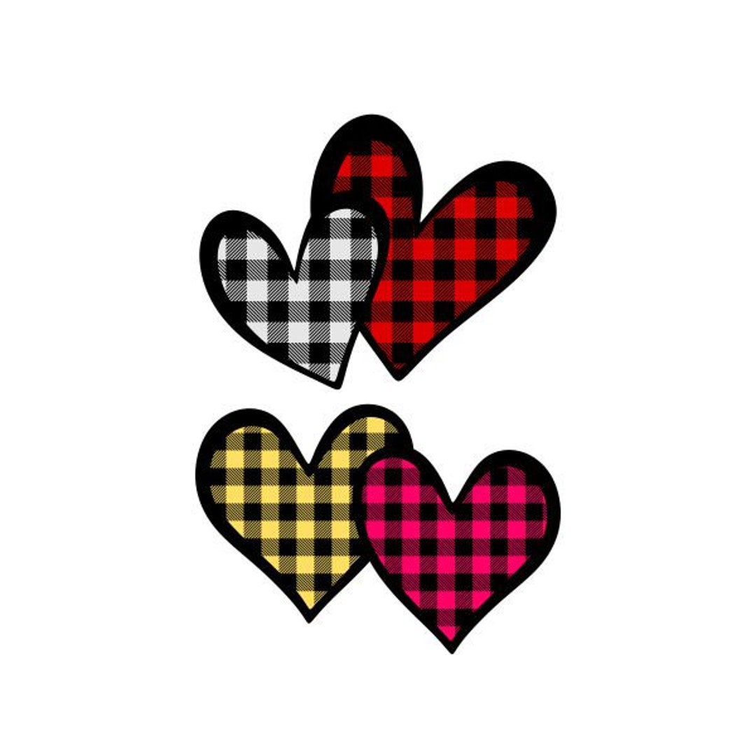 Plaid Heart Cuttable Design SVG PNG DXF & Eps Designs Cricut Cameo File ...