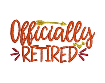 Retirement Embroidery Design - Etsy Singapore