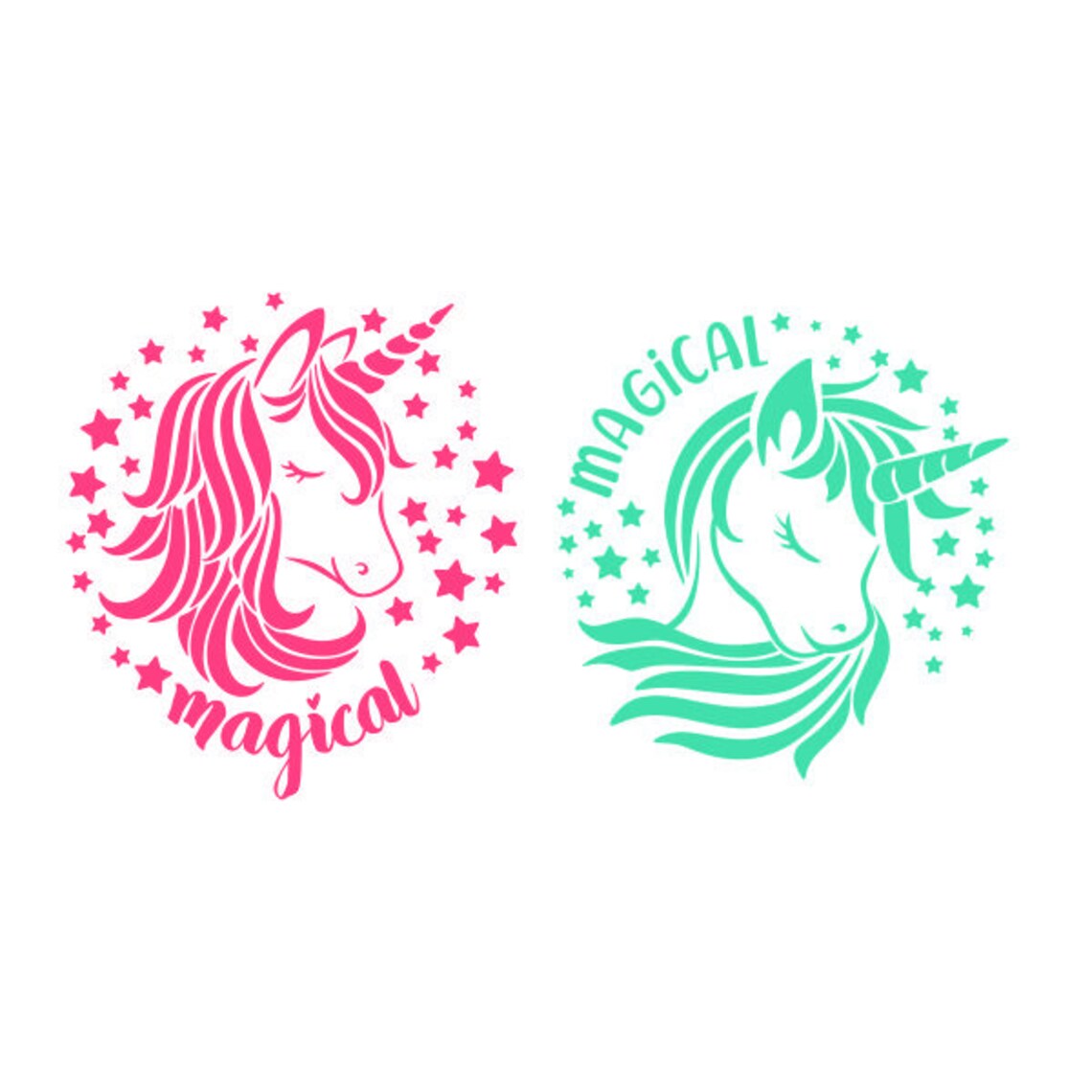 Magical Unicorn Cuttable Design SVG PNG DXF & Eps Designs | Etsy