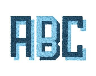 8 Sizes Large Sloan Shadow Monogram Font Block Letters Machine ...
