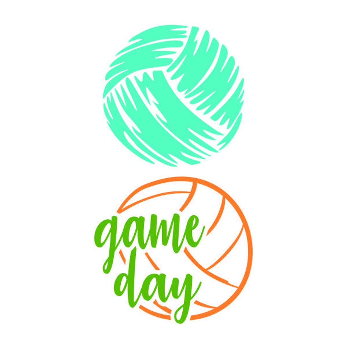 Volleyball Game Day Cuttable Design SVG PNG DXF & Eps Designs - Etsy