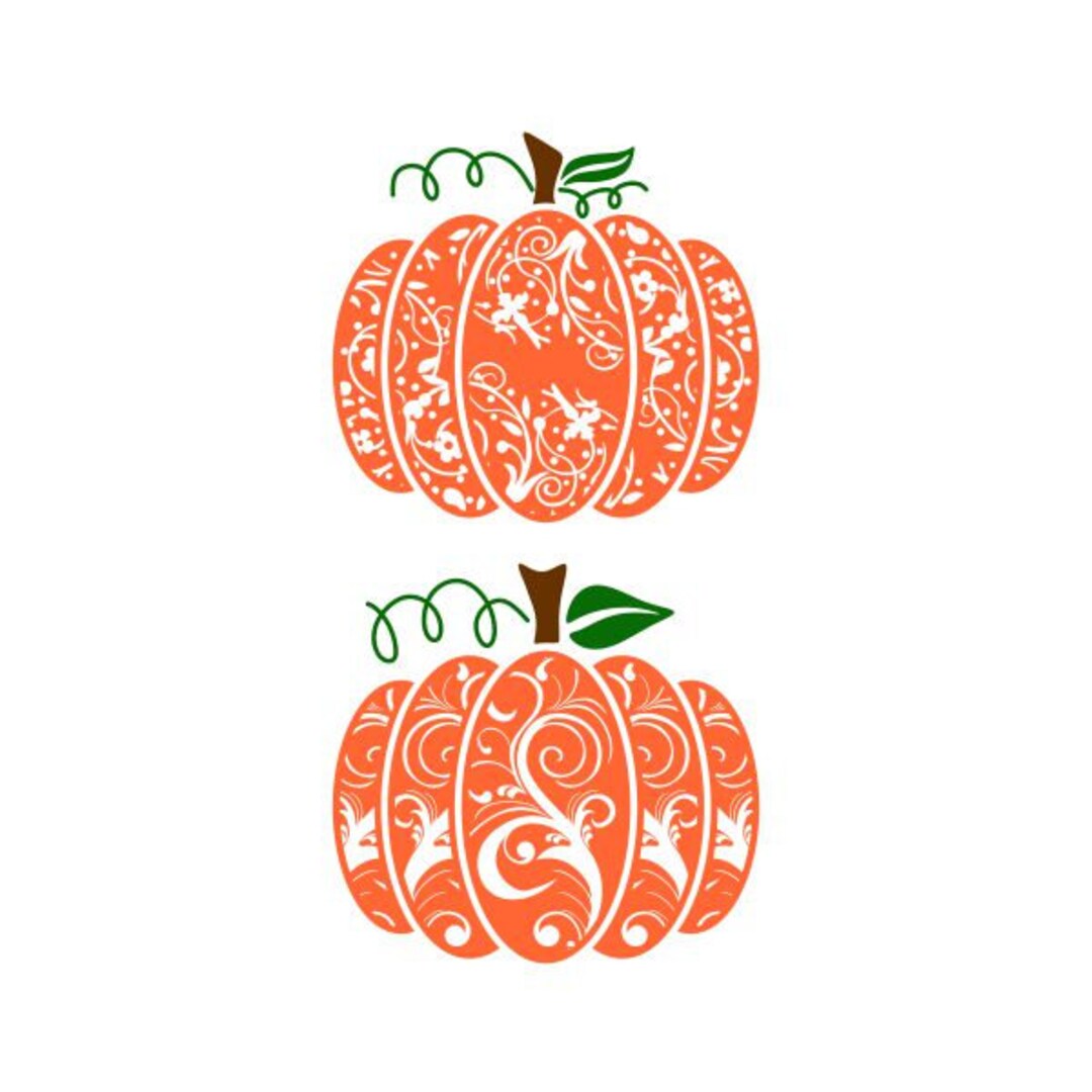Swirly Pumpkin Cuttable Design SVG PNG DXF & Eps Designs Cricut Cameo ...