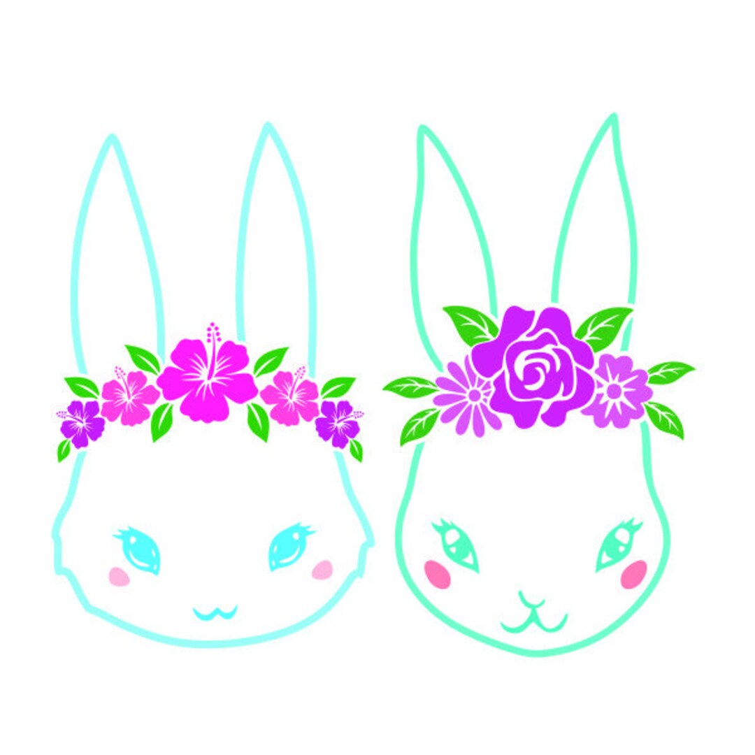 Easter Bunny Face Cuttable Design SVG PNG DXF & Eps Designs Cricut ...