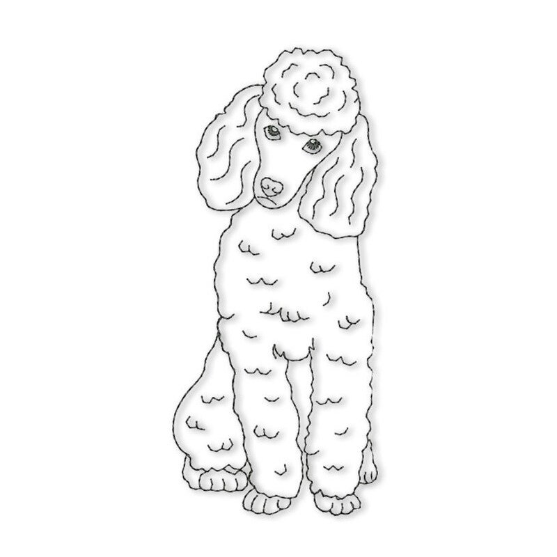 Poodle Embroidery - Etsy