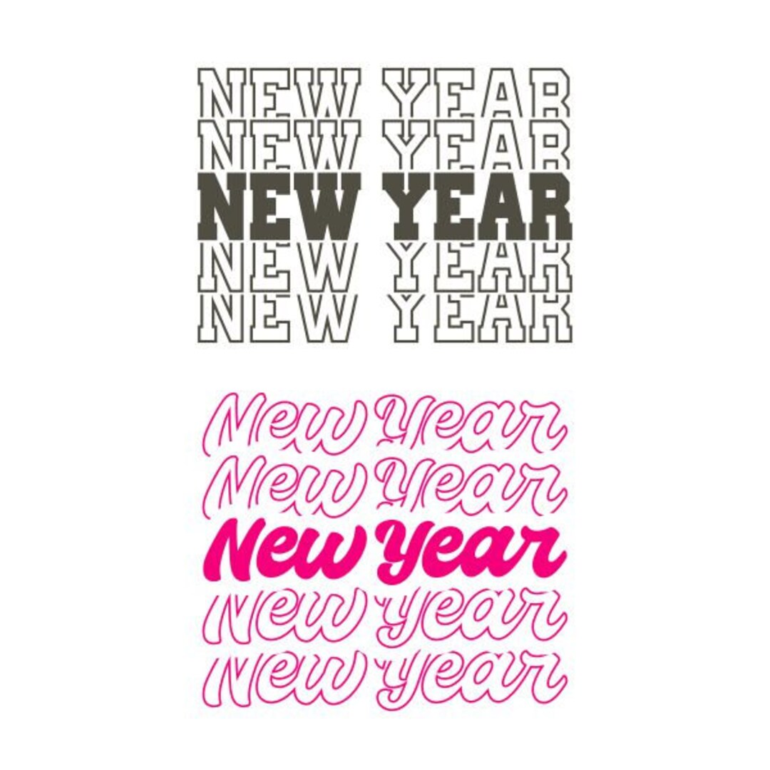 New Year Cuttable Design SVG PNG DXF & Eps Designs Cricut Cameo File ...